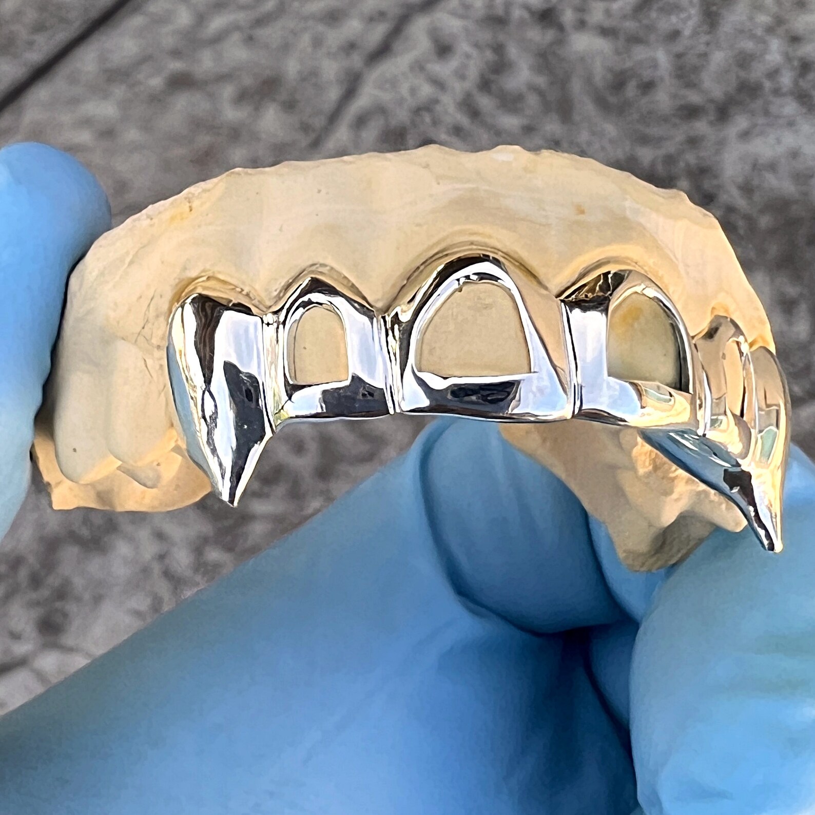 925 Sterling Silver Vampire Grillz, Custom Fang Teeth Grills - Etsy