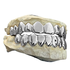Solid 925 Sterling Silver Custom Grillz With Perm Cuts - Etsy