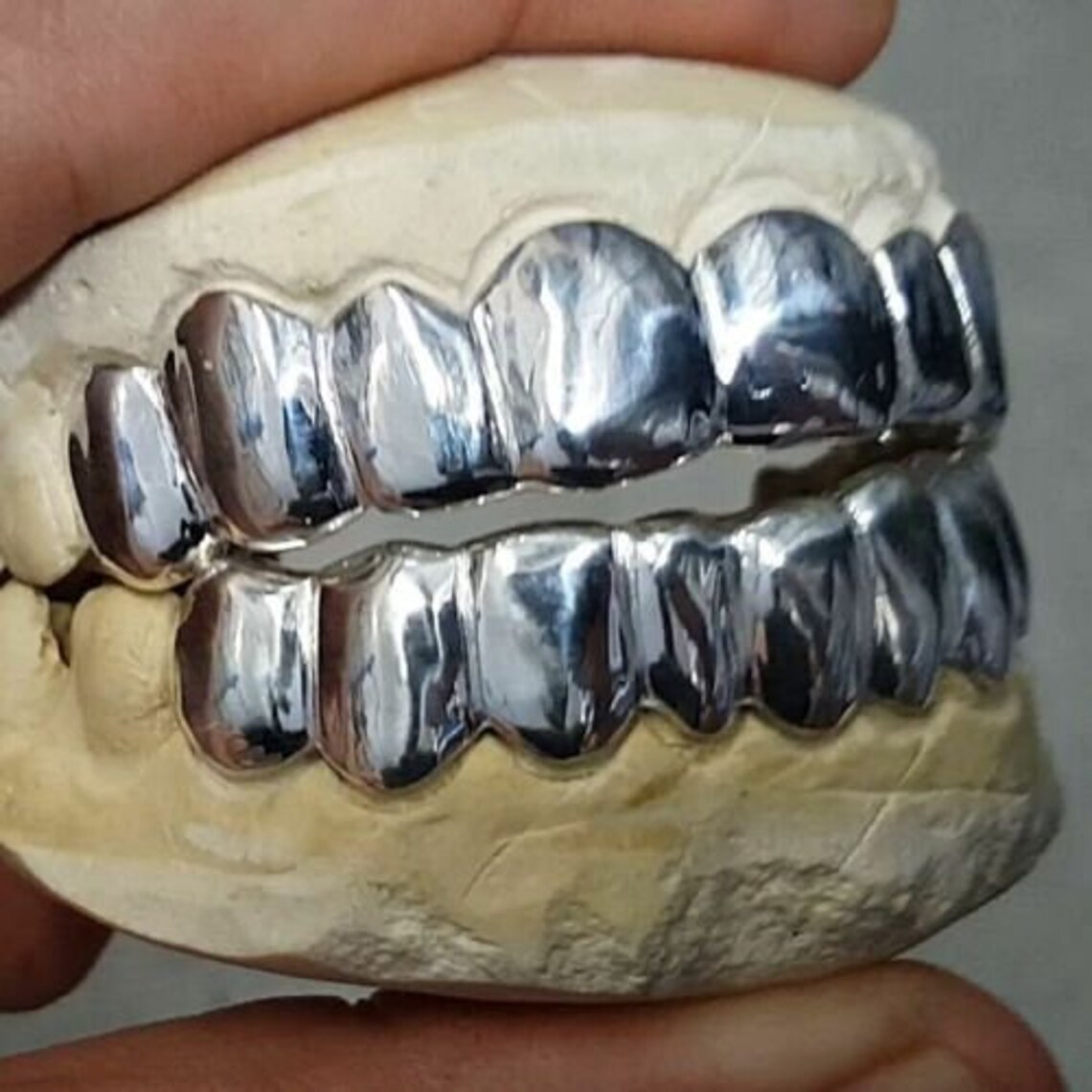 925 Sterling Silver Grillz Plain Teeth Custom Fitted Real | Etsy