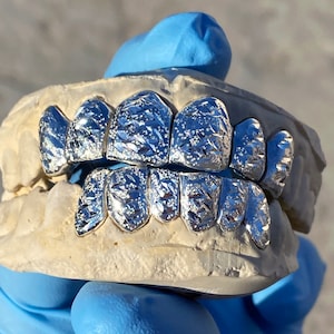 Solid 925 Sterling Silver Custom Teeth Grillz Permanent Look Single ...