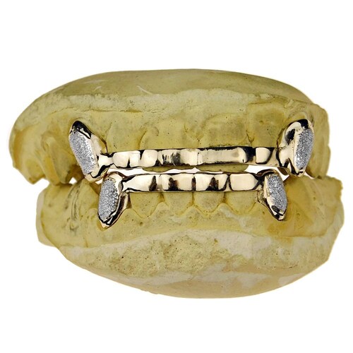 Solid 10K Gold OR 14K Gold Custom Fang Grillz Vampire Set 2 - Etsy Canada