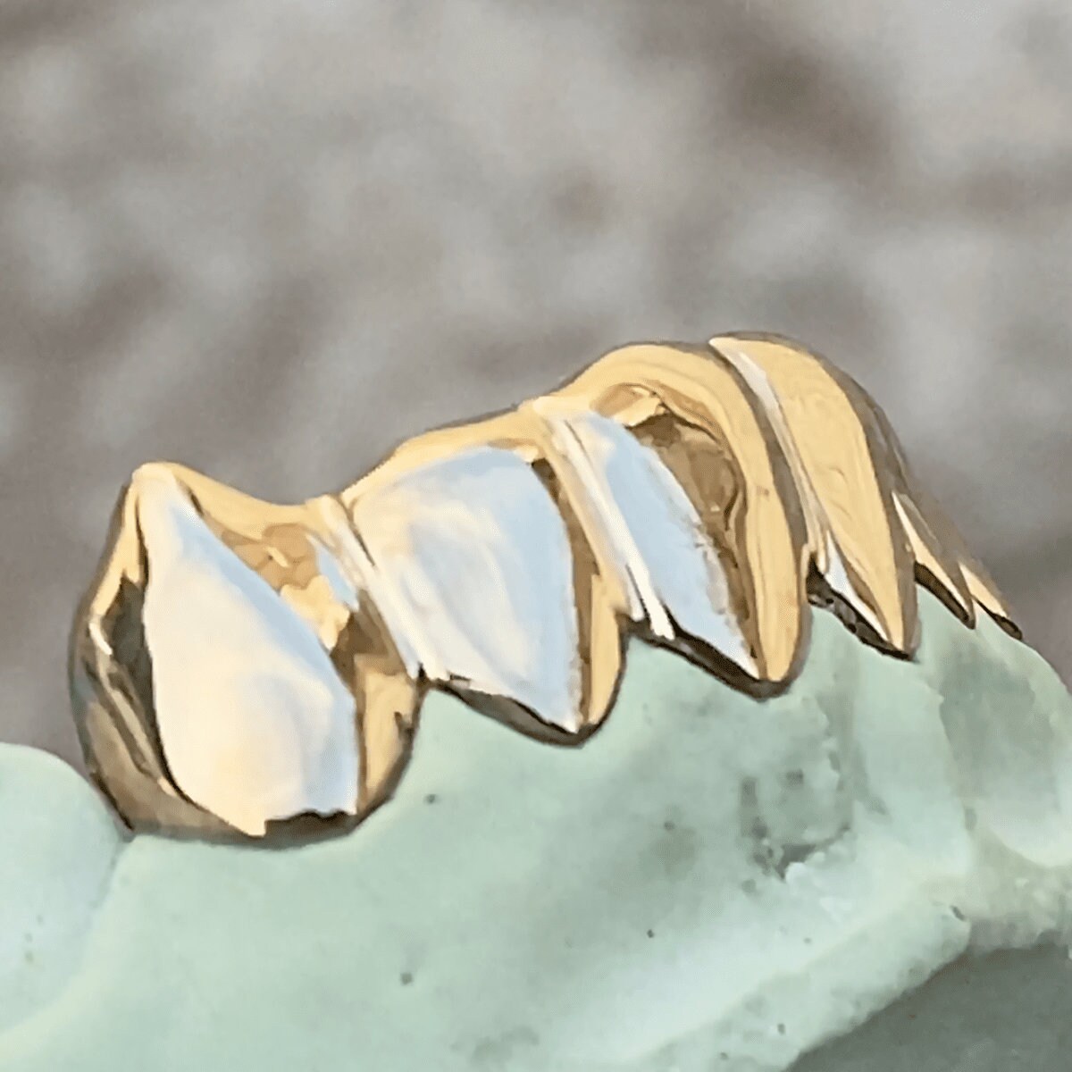 Solid 10K/14K Gold Fang Grillz: Custom Fit Vampire Teeth Fangs - Etsy