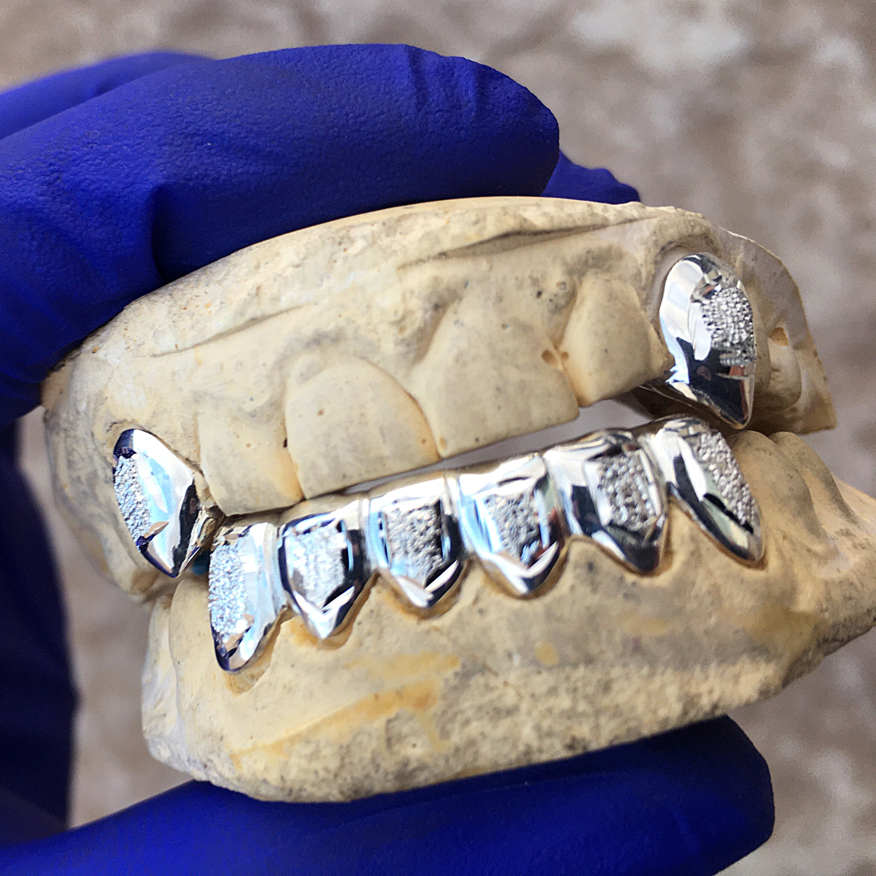 Solid 925 Sterling Silver Fangs W/ Back Bar & Bottom Six Piece - Etsy