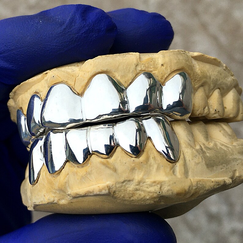 925 Sterling Silver Grillz Plain Teeth Custom Fitted Real - Etsy