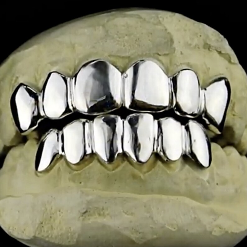 925 Sterling Silver Grillz Plain Teeth Custom Fitted Real | Etsy