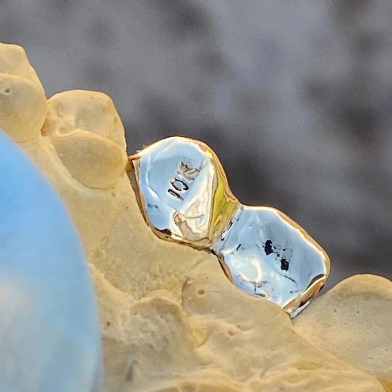 Real Solid 10K Gold Double Side Canine Teeth Custom Grillz - Etsy
