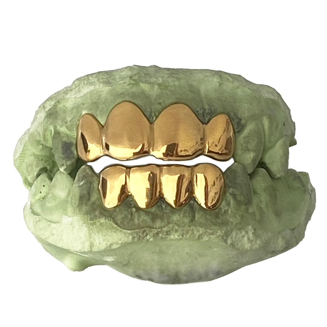 Real Solid 22K Gold Custom Grillz Teeth Grills or Single One Tooth Cap ...