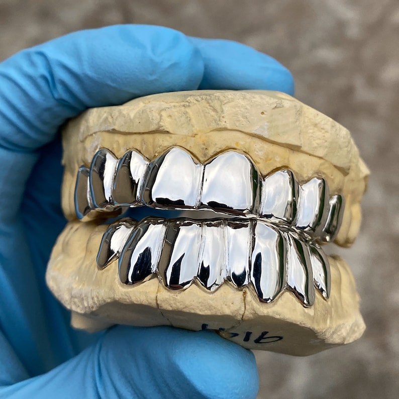 925 Sterling Silver Grillz Plain Teeth Custom Fitted Real - Etsy