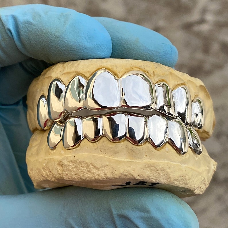 925 Sterling Silver Grillz Plain Teeth Custom Fitted Real - Etsy