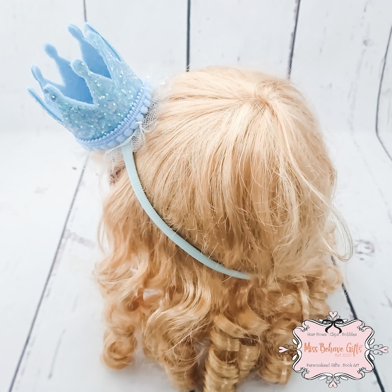 Personalised Glitter Baby Mini Crown Headband - Etsy