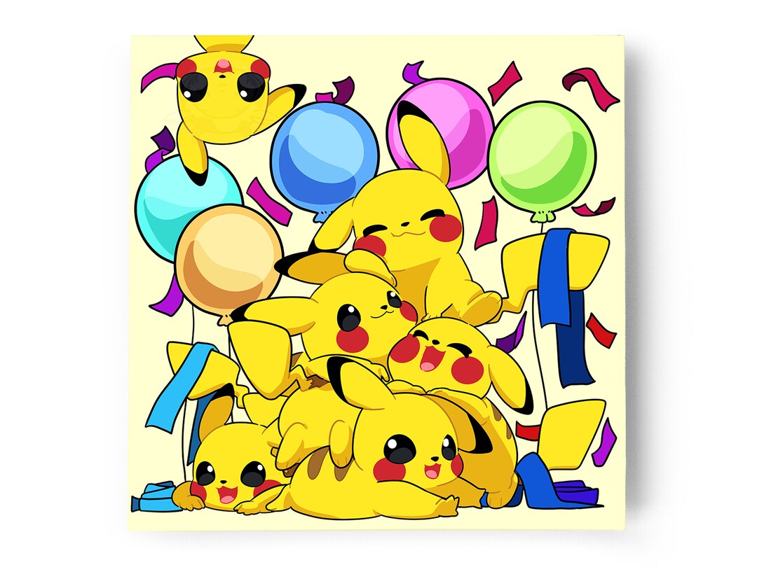 Birthday Poke'pile #1 - Birthday Anime Square Greeting Card - Etsy