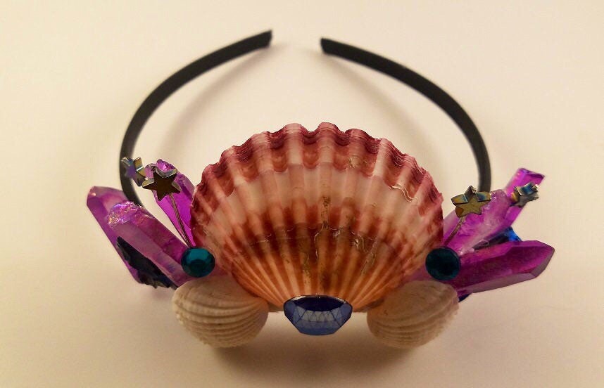 Crystal Mermaid seashell Rave Crown Mermaid Festival Crown - Etsy