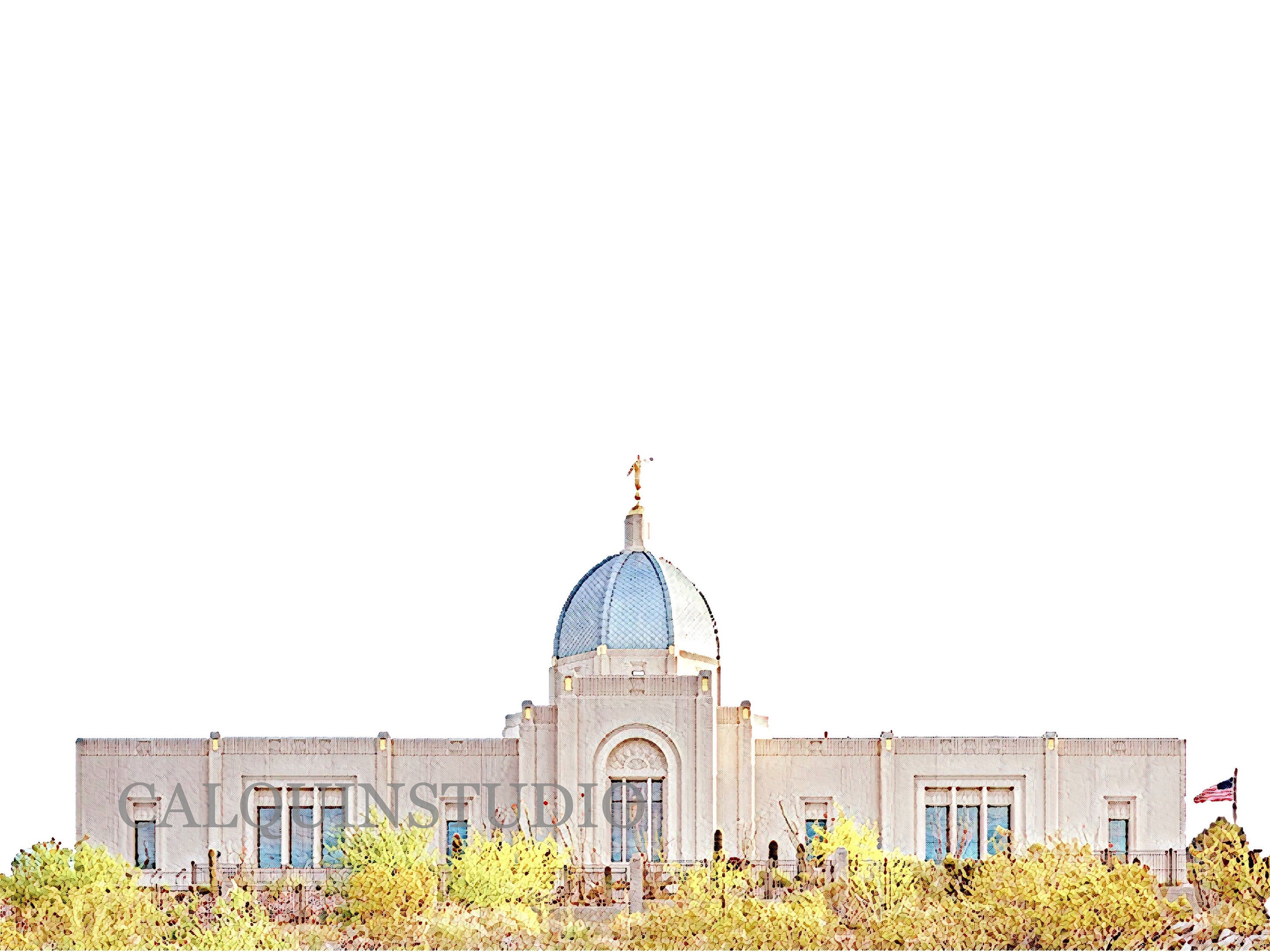 Tucson Arizona Temple Print Landscape - Etsy