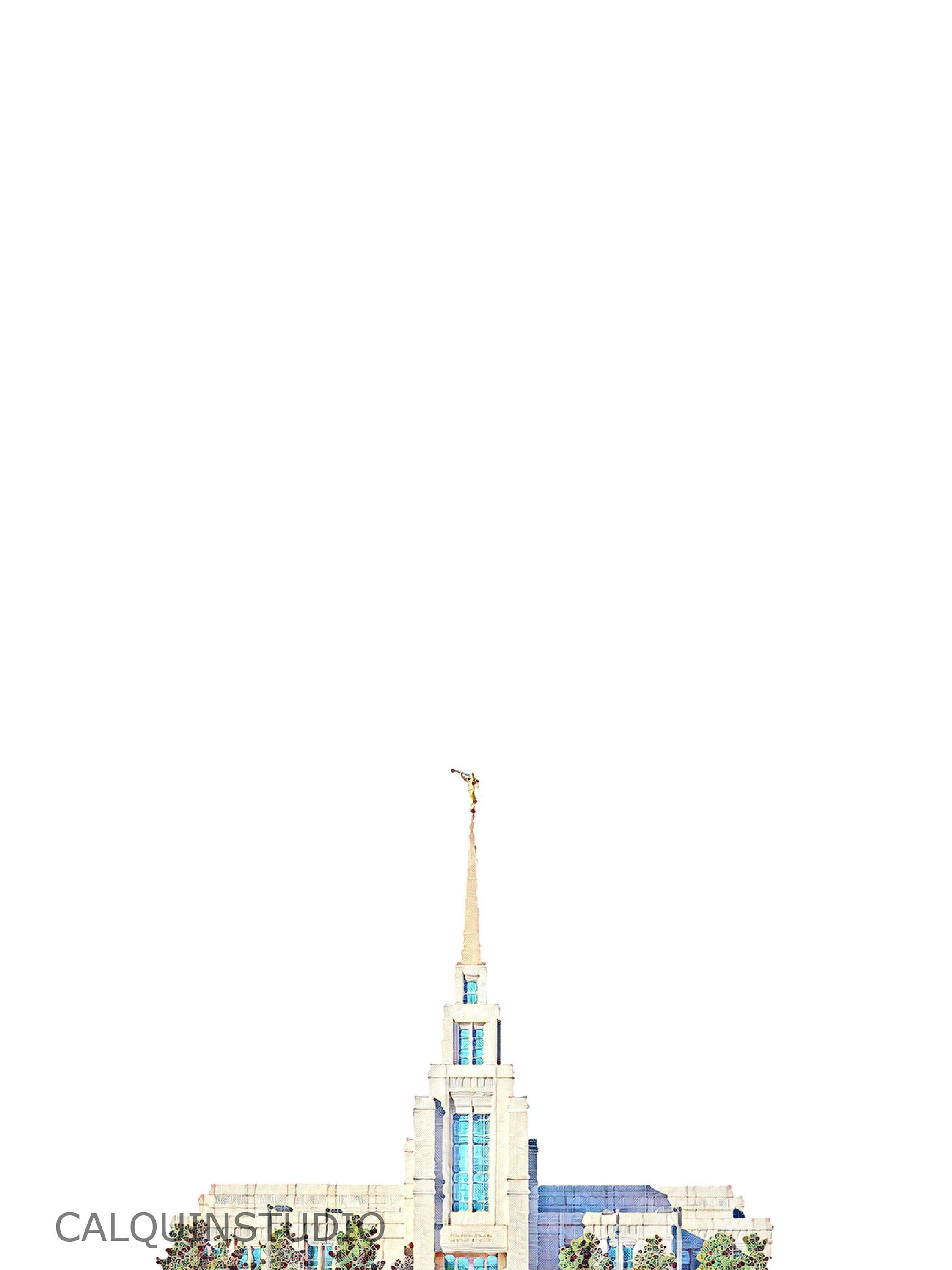 Gila Valley Arizona Temple Print temporary Landscape - Etsy
