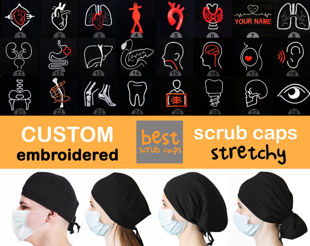 Personalized Surgery Cap, Embroidered Surgery Hat, Surgical Tech Gift ...