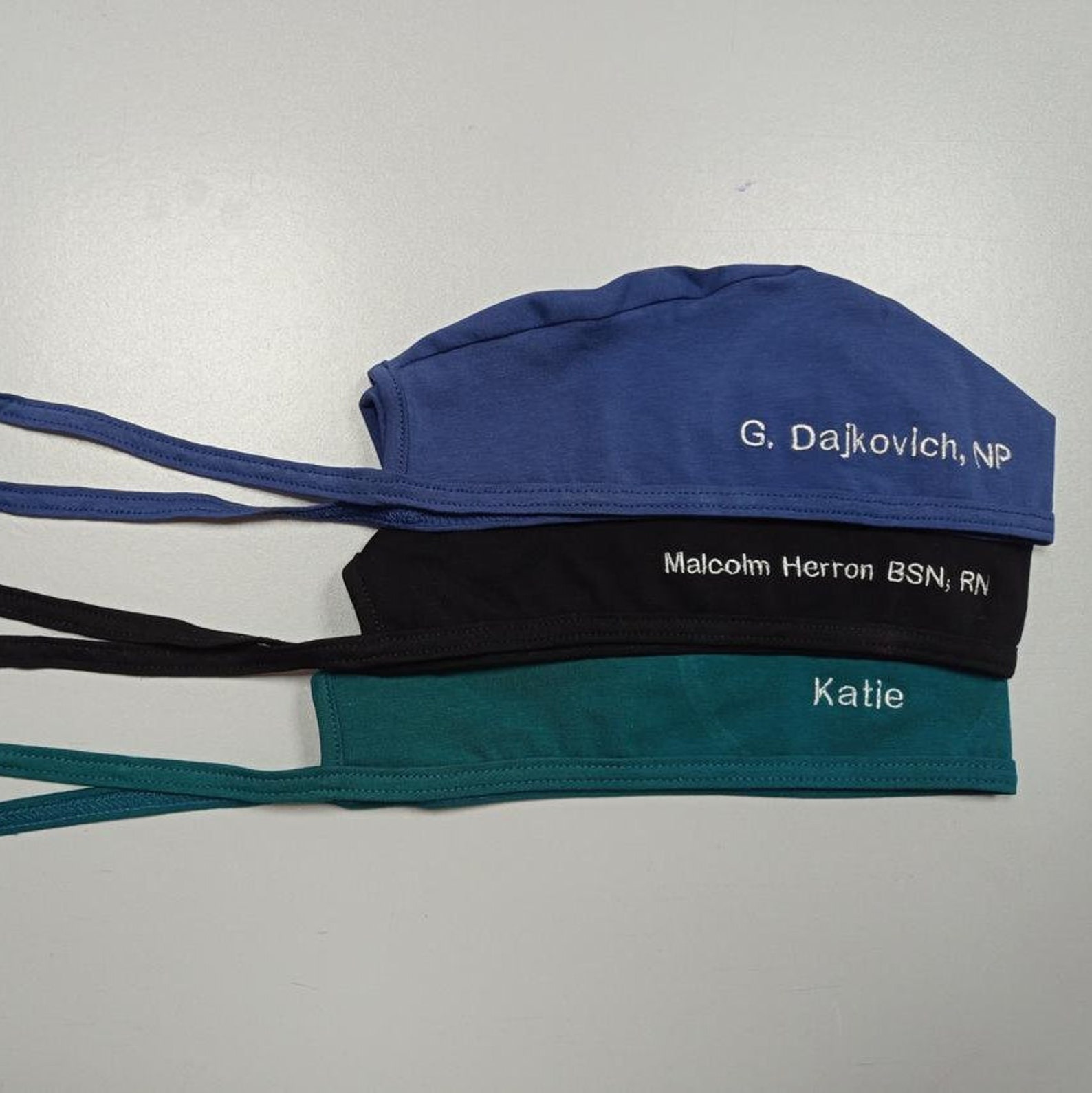 ROYAL BLUE Scrub Cap With PERSONALIZATION Stretchy / Nurse | Etsy