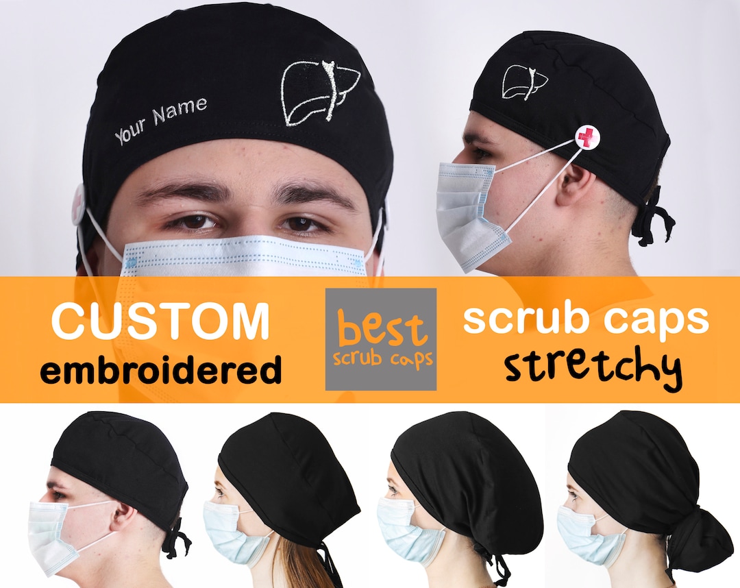 Personalized Hepatologist Scrub Cap, Liver Embroidery Surgical Cap ...