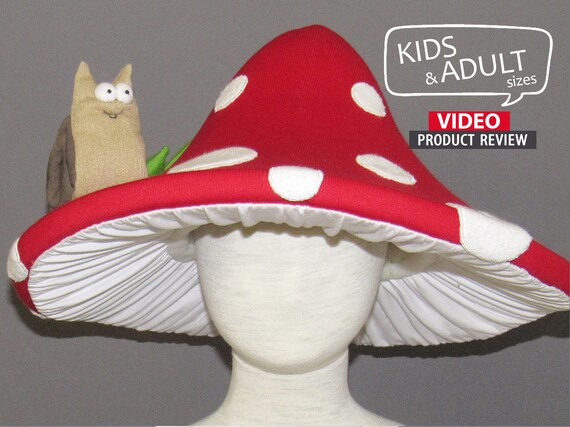 Fly agaric Toadstool Costume Amanita Mushroom Hat Etsy