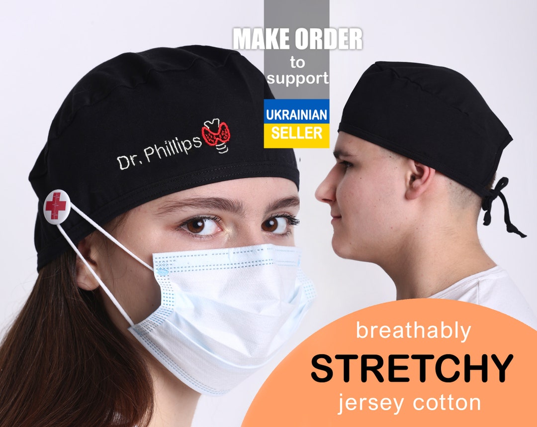 Customized Thyroid Gland Monogrammed Scrub Cap With Embroidery ...