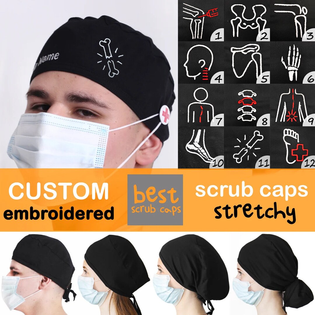 Orthopedist-traumatologist Medical Cap, Personalized Scrub Cap ...