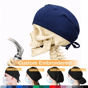 SOLID Color Surgical Cap for Men and Women, Medical Scrub Cap, Custom ...