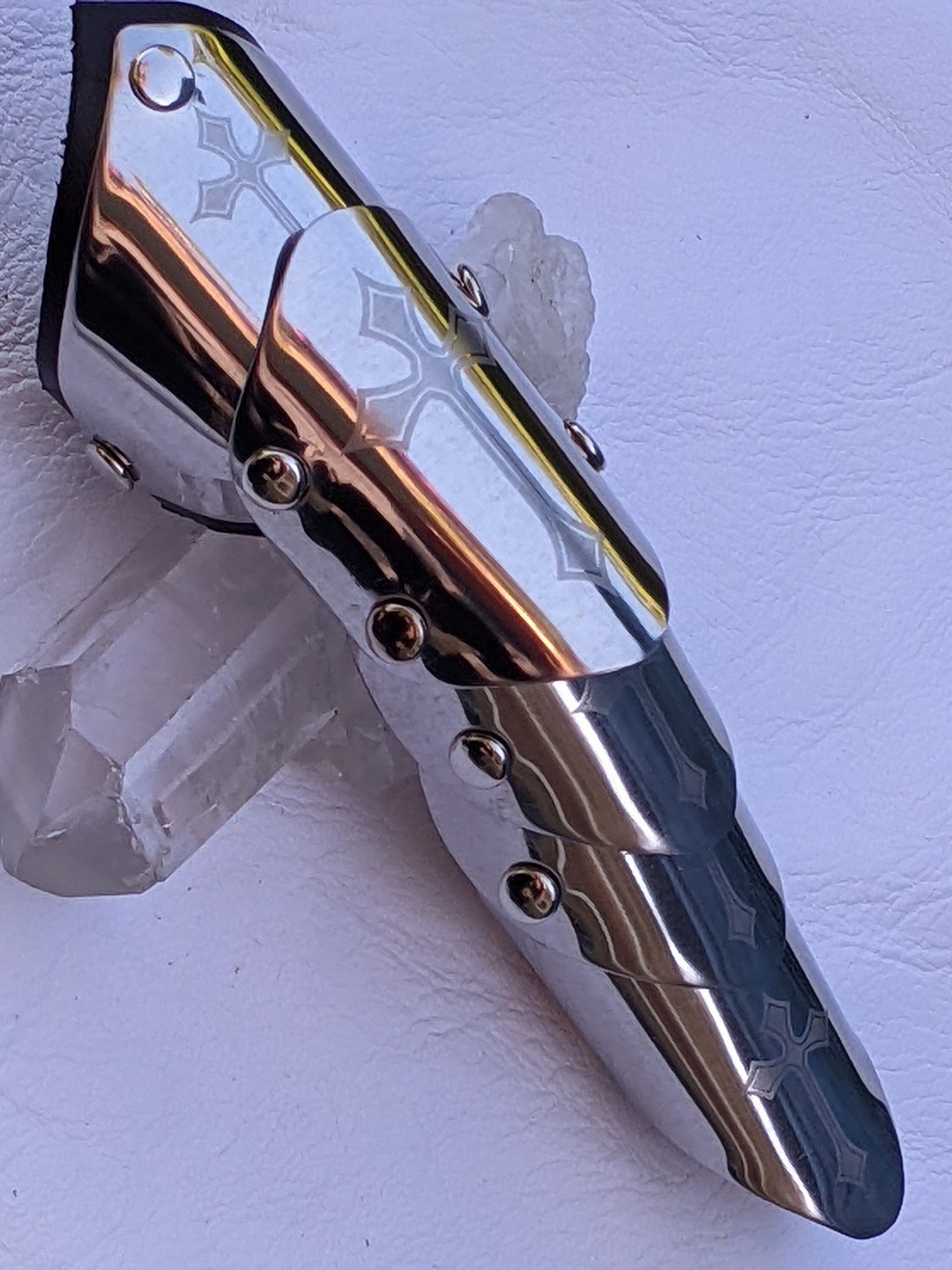 Stainless Steel Armour Ring Gothic Cross Steampunk Articulated Claw - Etsy