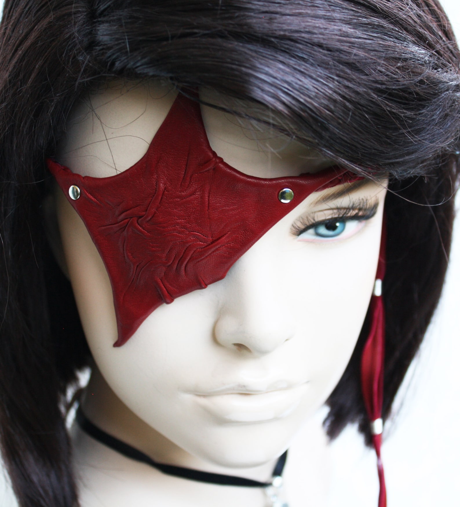 Unique Shape Red Leather Eye Patch Original From Mysterystar - Etsy