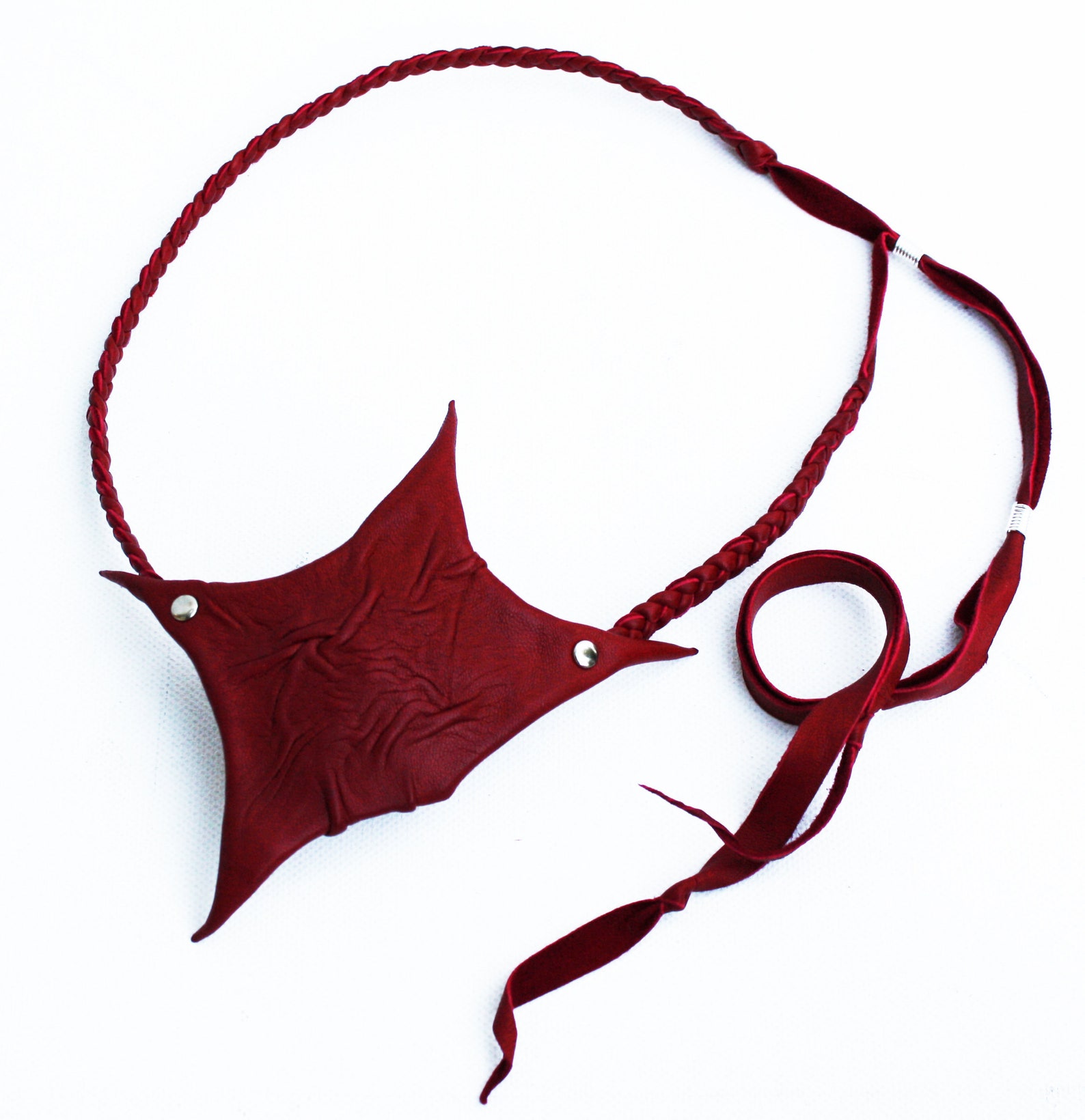Unique Shape Red Leather Eye Patch Original From Mysterystar - Etsy