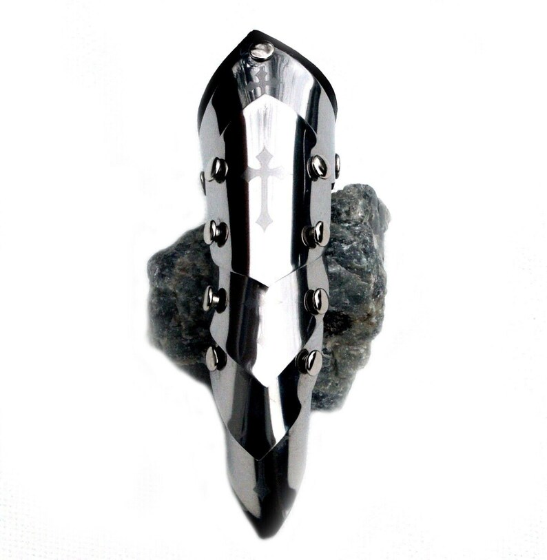 Stainless Steel Armour Ring Gothic Cross Steampunk Articulated - Etsy