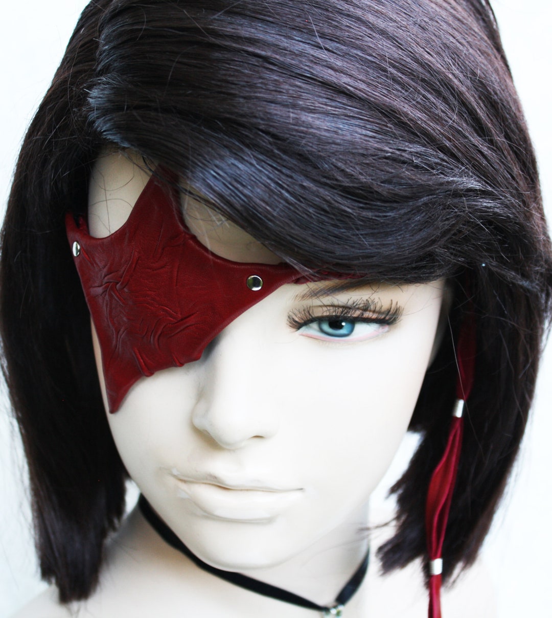 Unique Shape Red Leather Eye Patch Original From Mysterystar - Etsy