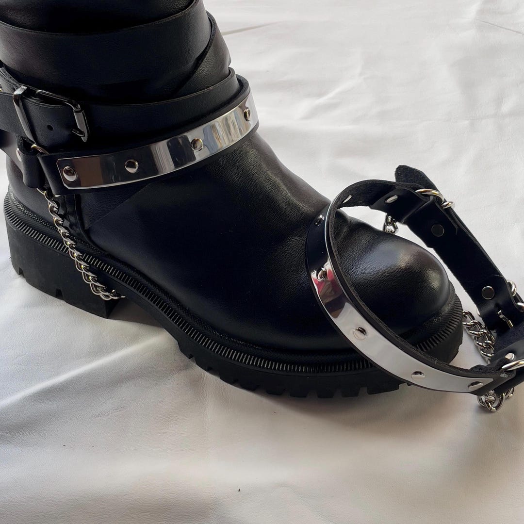 Pair Stainless Steel Boot Straps Chain Punk Gothic Biker Accessory - Etsy