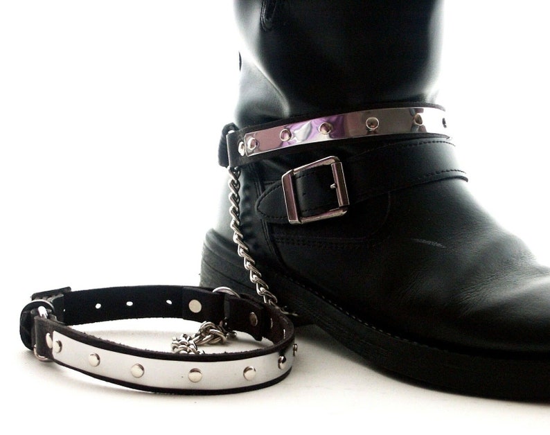 Pair Stainless Steel Boot Straps Chain Punk Gothic Biker - Etsy