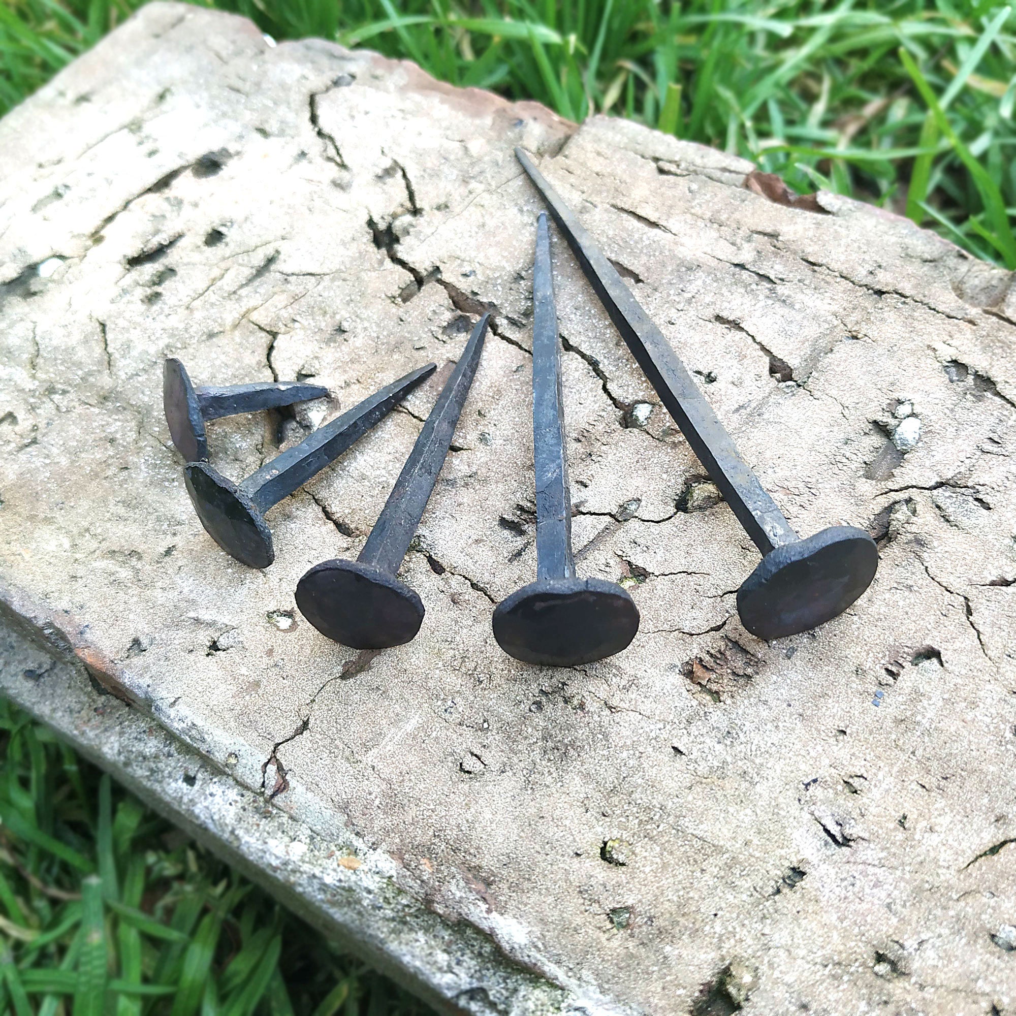 Thin Hand Forged Iron Nails Different Sizes, Black Iron - Etsy
