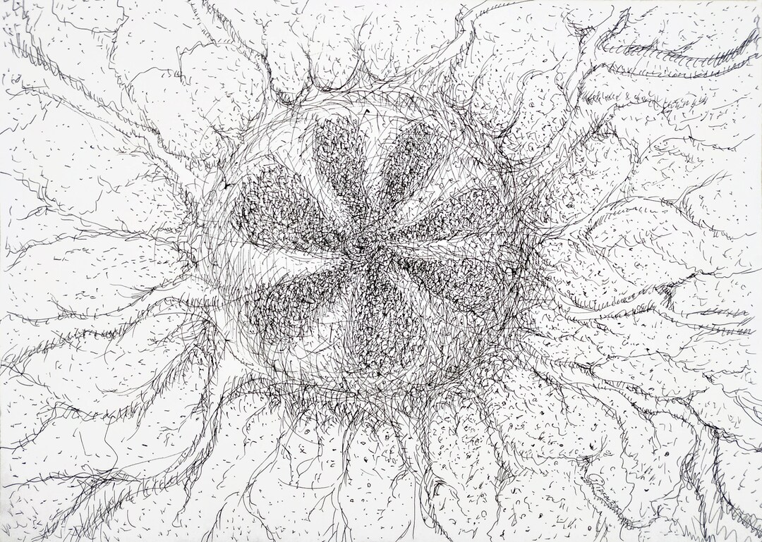 Original Handmade Drawing Named "squeezed Lemon", Abstract Graphic ...