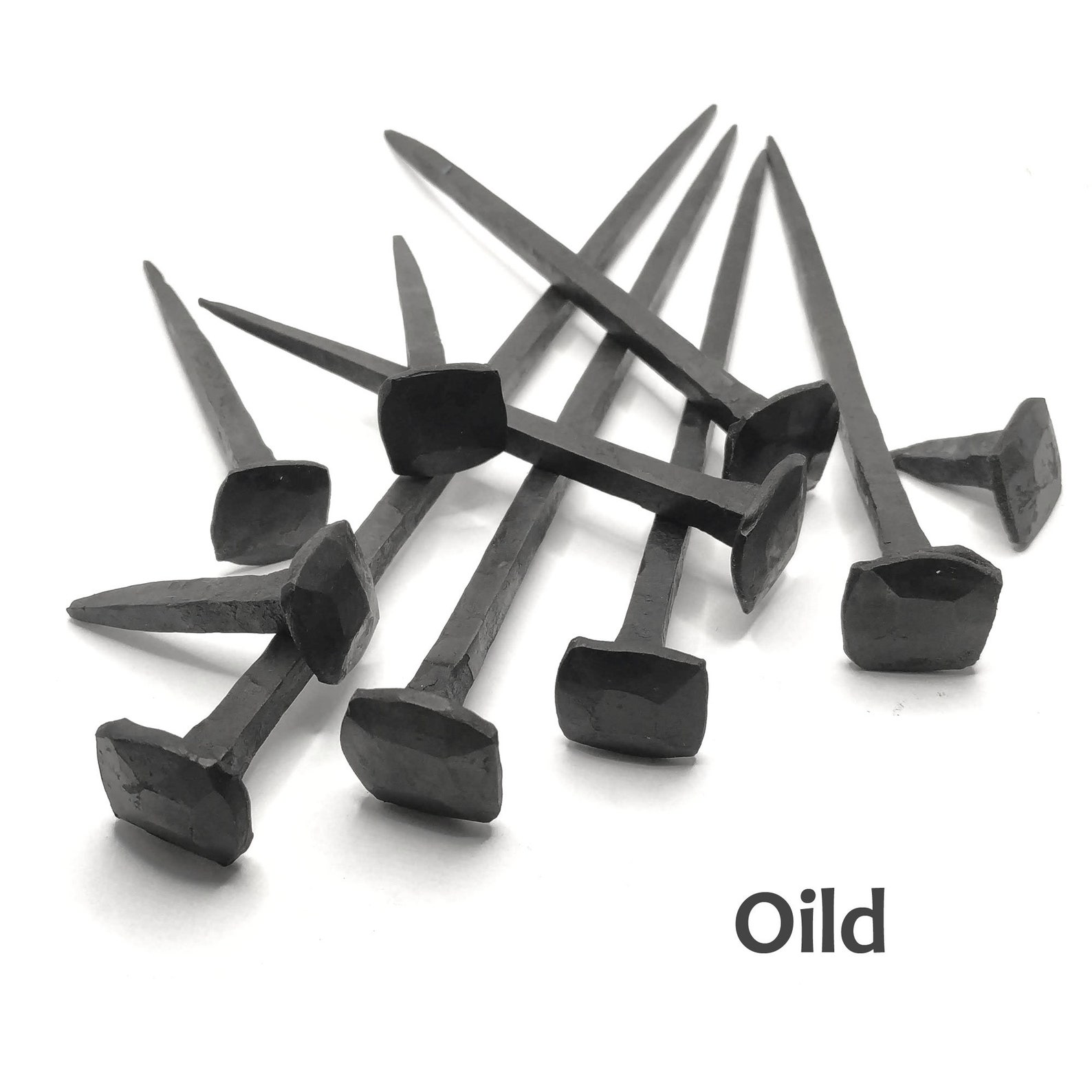 Square Hand Forged Iron Nails Different Sizes Black Iron - Etsy