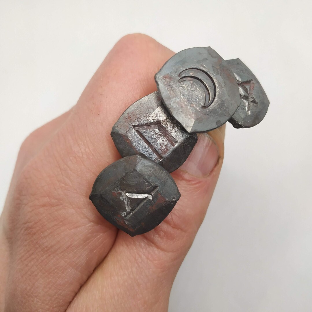 Hand Forged Nail With Custom and Individual Ornament, Black Iron - Etsy