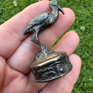 Vintage Solid Silver Stork Fully Hallmarked for A Perfume Bottle Top ...