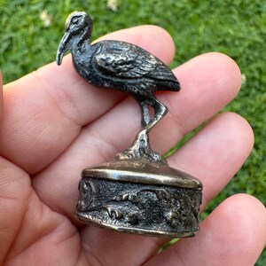 Vintage Solid Silver Stork Fully Hallmarked for A Perfume Bottle Top ...