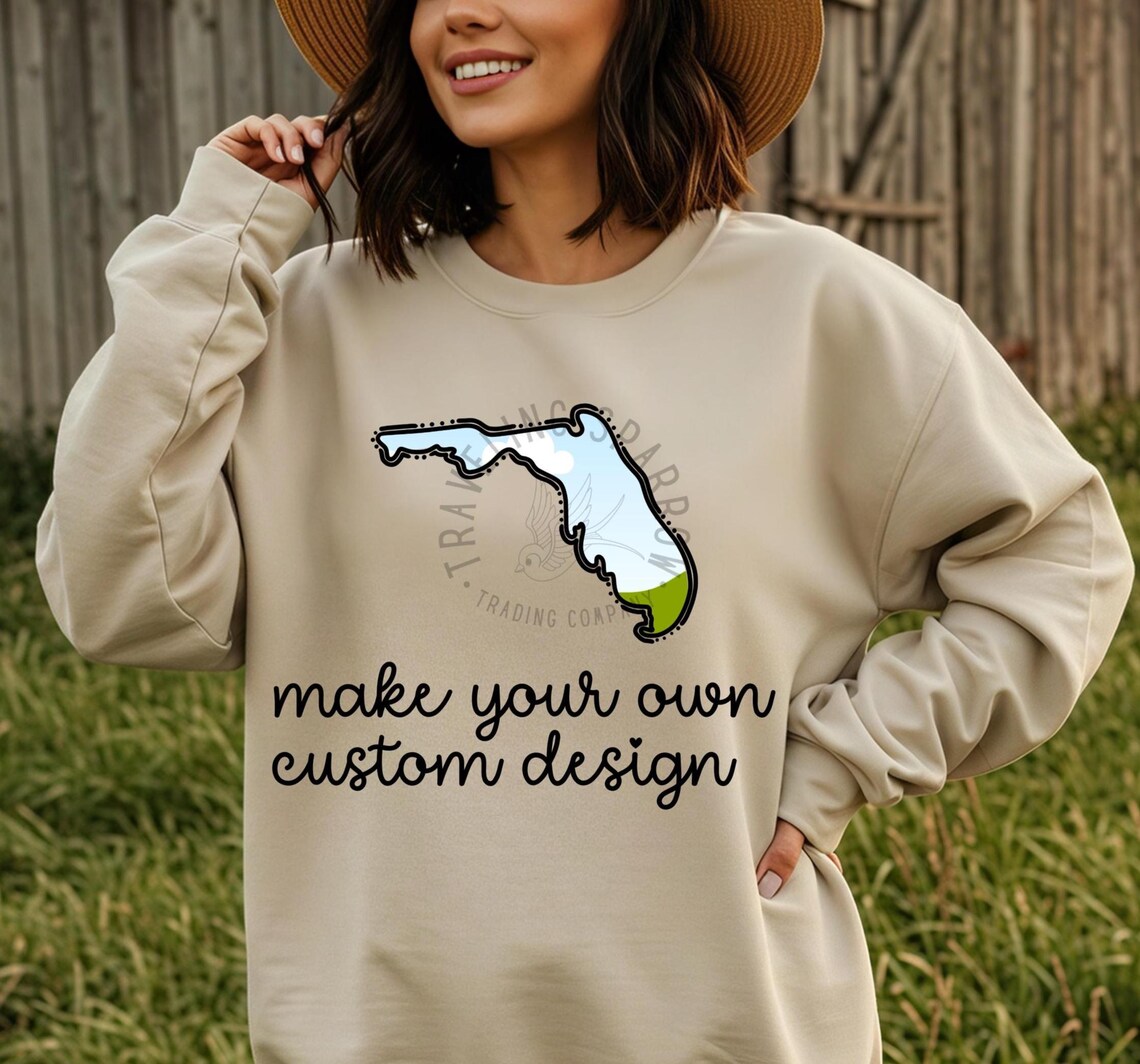 Editable Florida State Frame PNG: Canva Template for Sublimation ...
