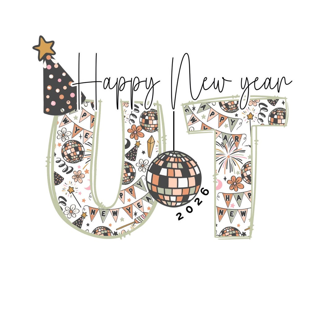Happy New Year UT 2026 PNG | New Years Eve Digital Download - Etsy