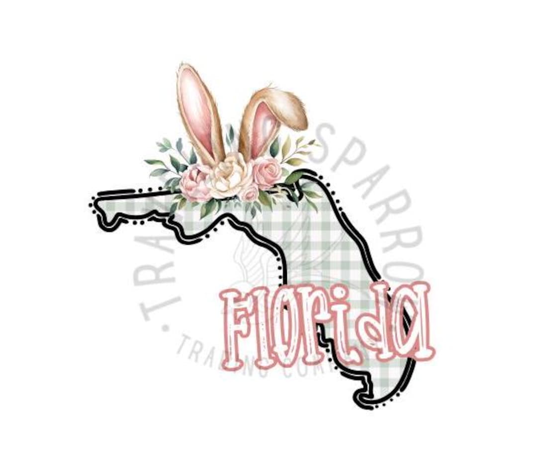 Easter Florida State Custom Digital Monogram, Easter PNG, Digital ...