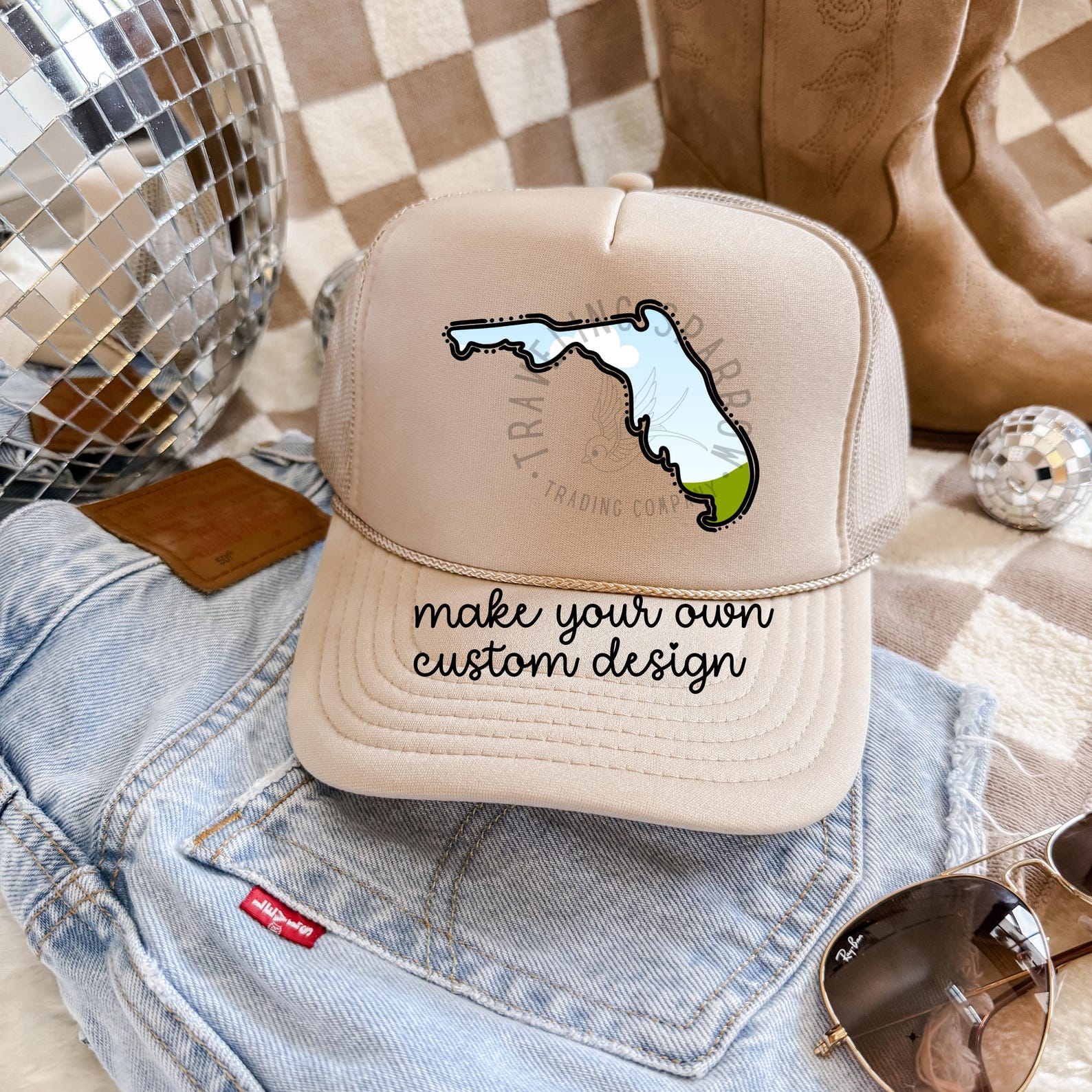 Editable Florida State Frame PNG: Canva Template for Sublimation ...