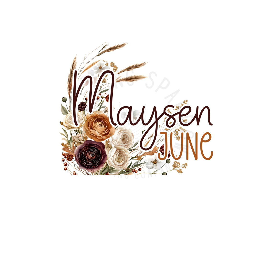 Floral Name Design Clipart (digital Download) - Etsy