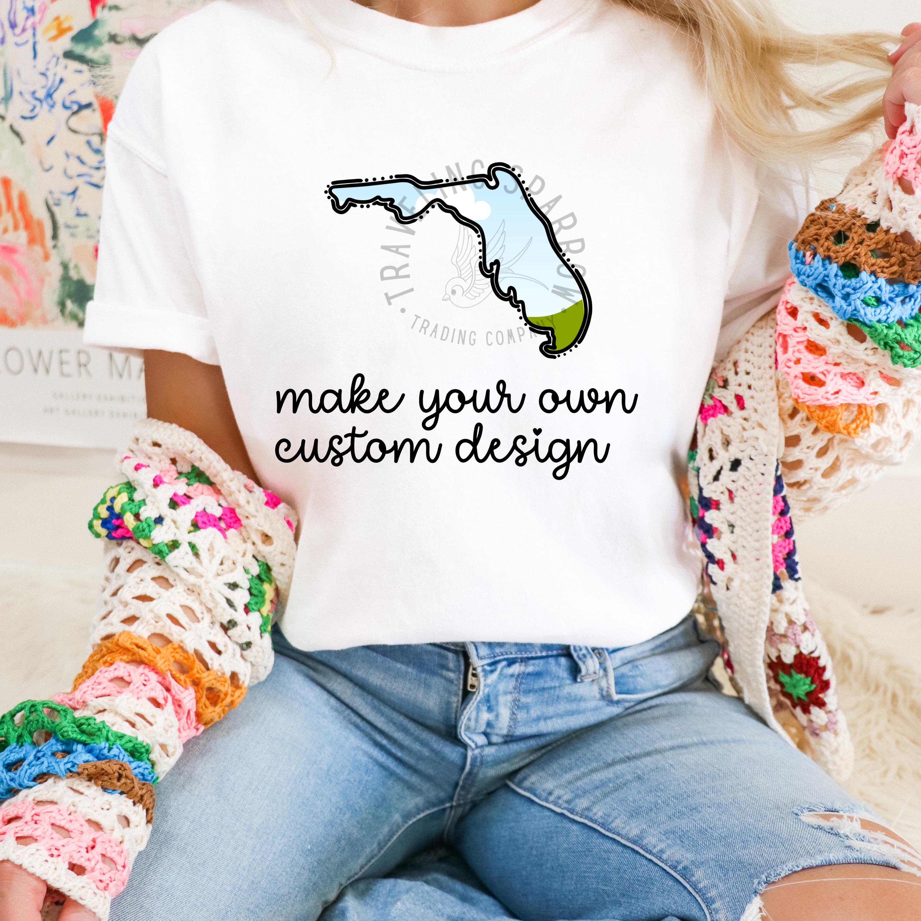 Editable Florida State Frame PNG: Canva Template for Sublimation ...