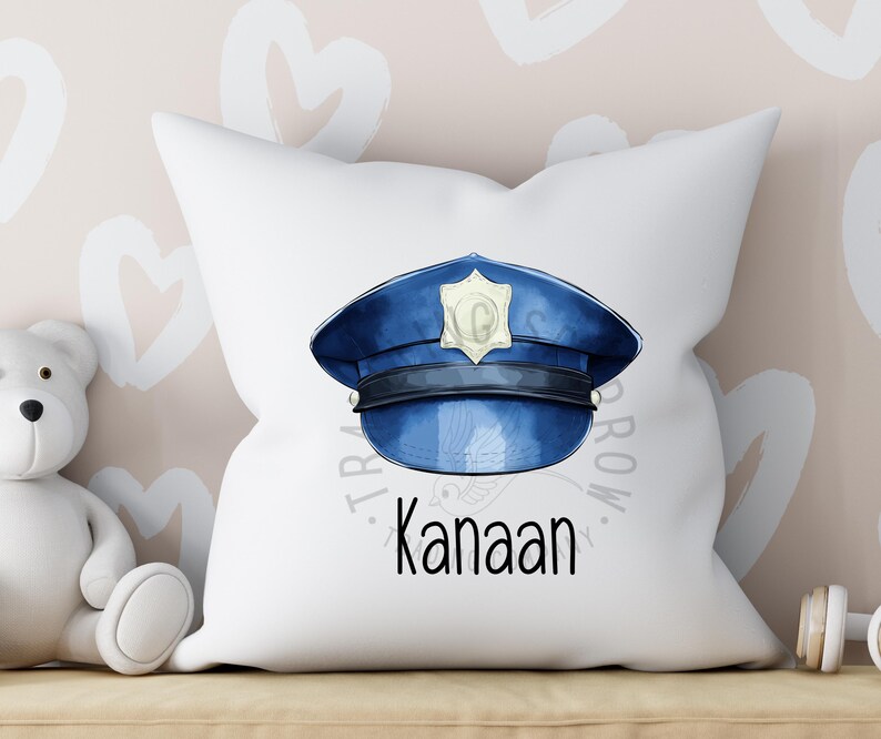 Custom Police Hat PNG | Kids Birthday Shirt, Nursery Decor (digital ...