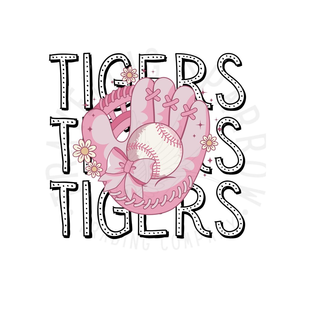 Tigers Mascot Softball PNG: School Spirit Sublimation Design (digital ...