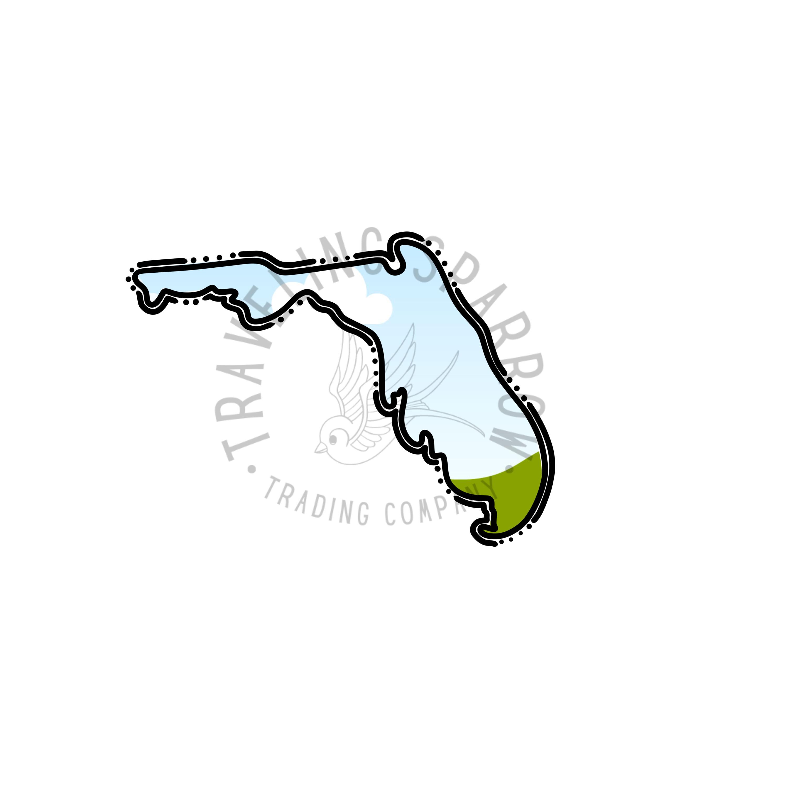 Editable Florida State Frame PNG: Canva Template for Sublimation ...