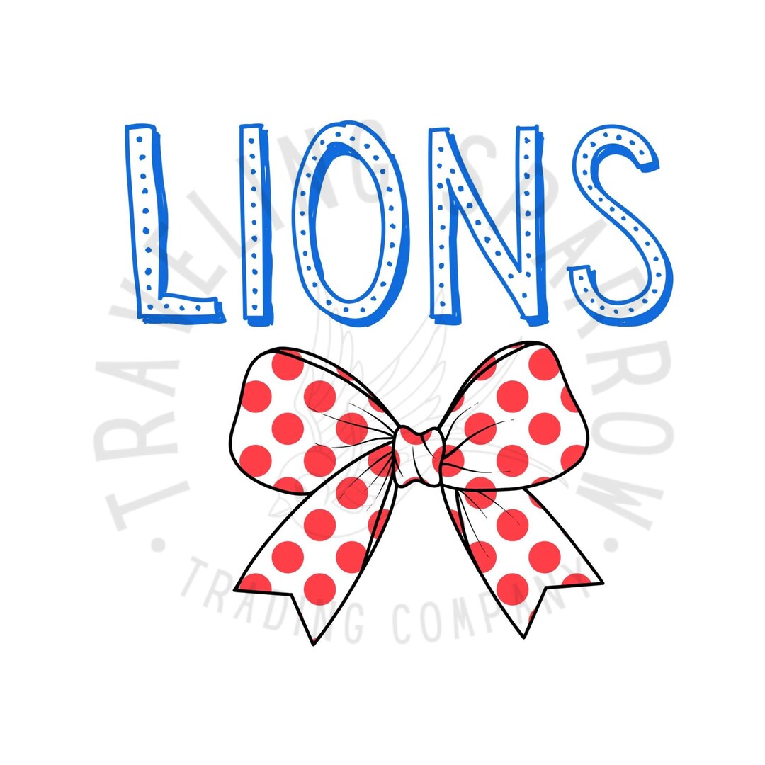 Custom Lions Mascot PNG: School Spirit Design (digital Download) - Etsy