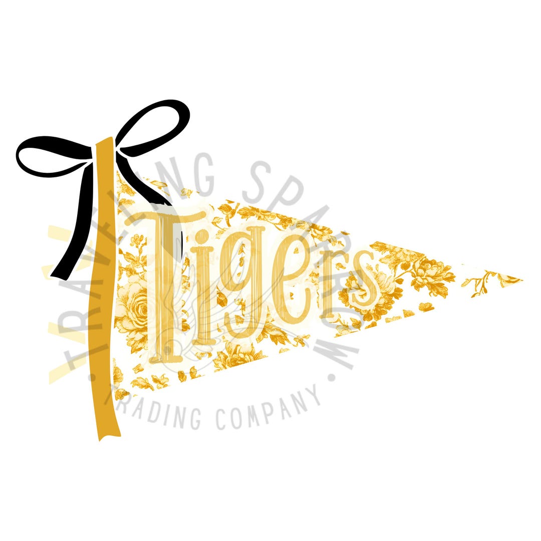 Custom Tigers, Spirit Pennants PNG, Chinoiserie Design, Toile PNG ...