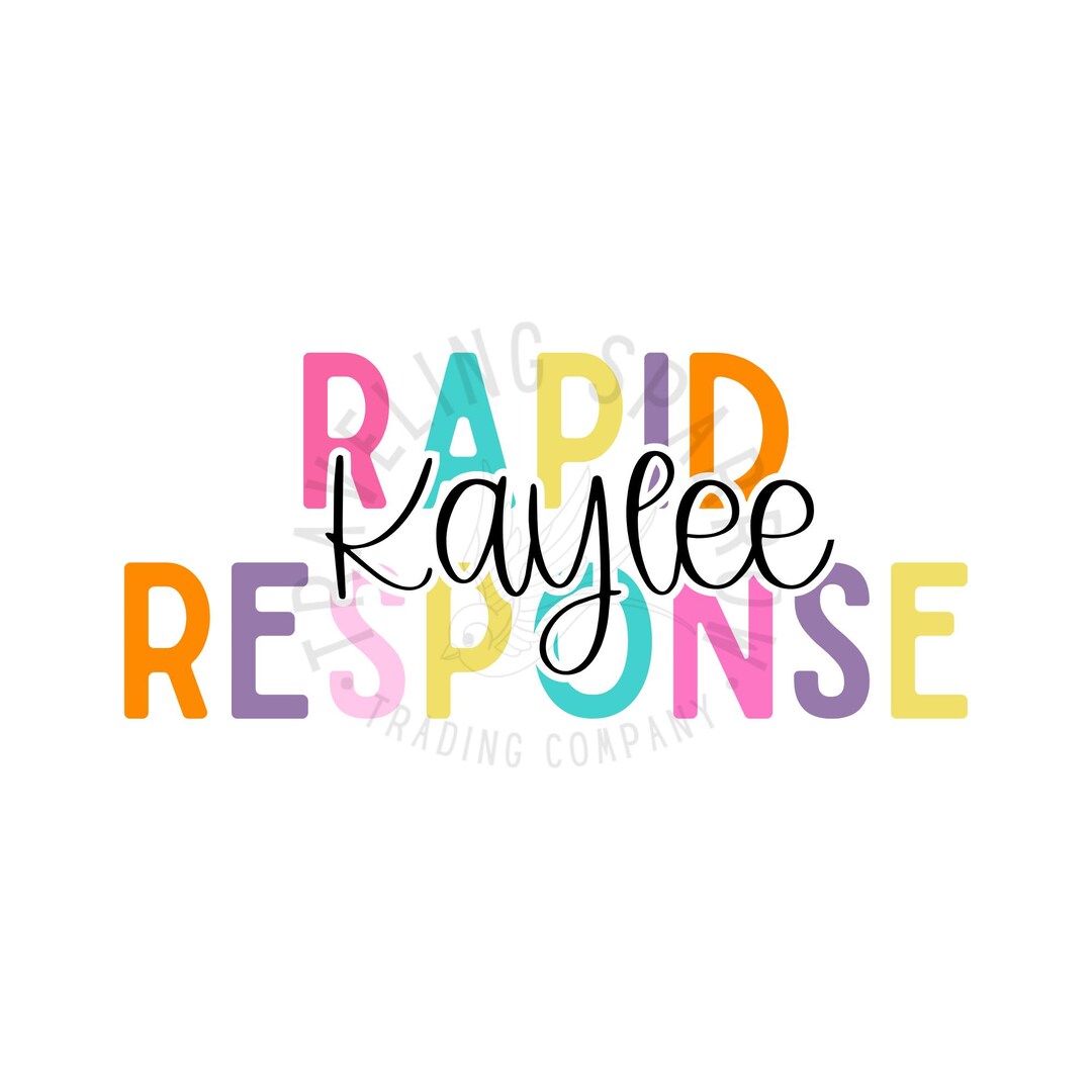 Rapid Response Nurse PNG | Personalized Digital File | Colorful Medical ...